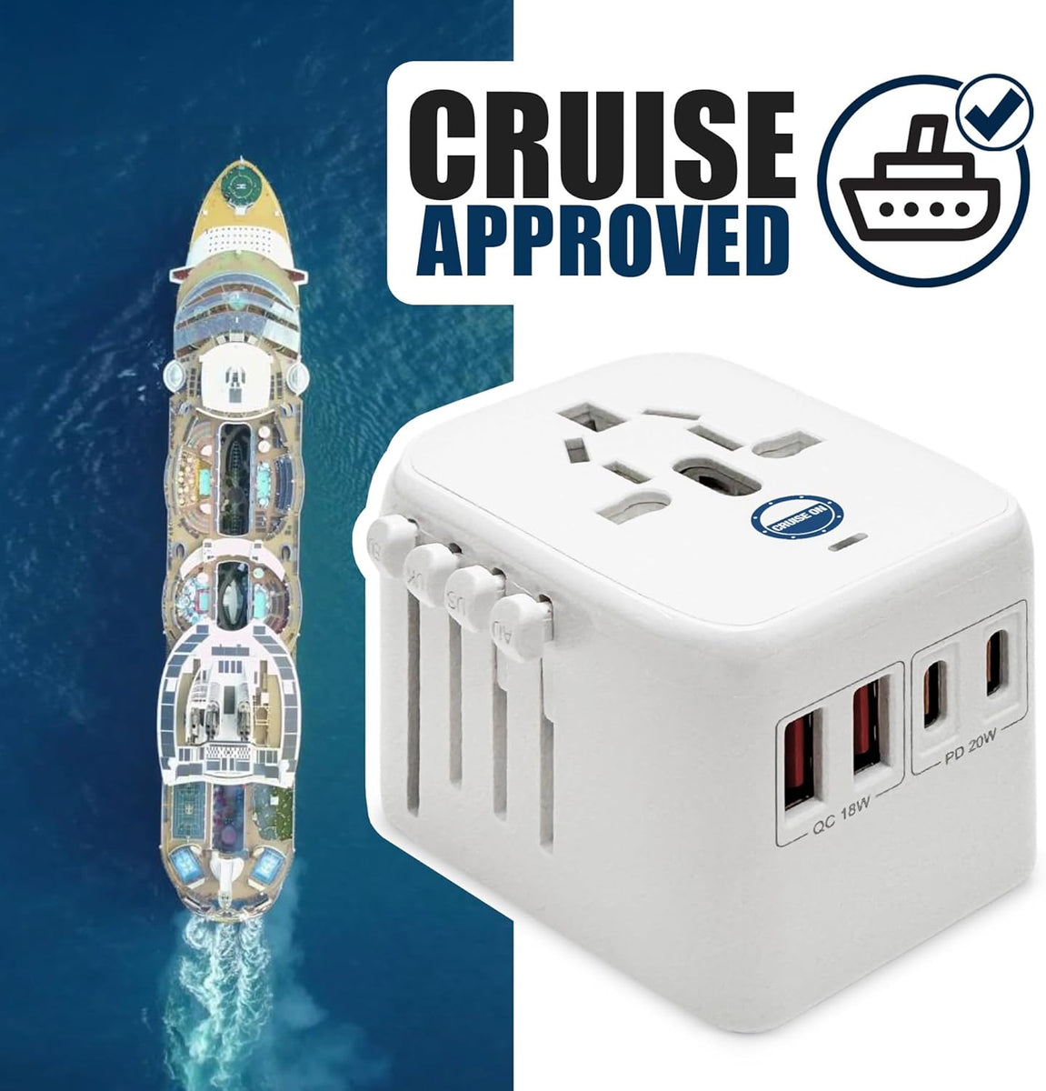 Universal Travel Adapter | Cruise Approved & Worldwide Compatible ...