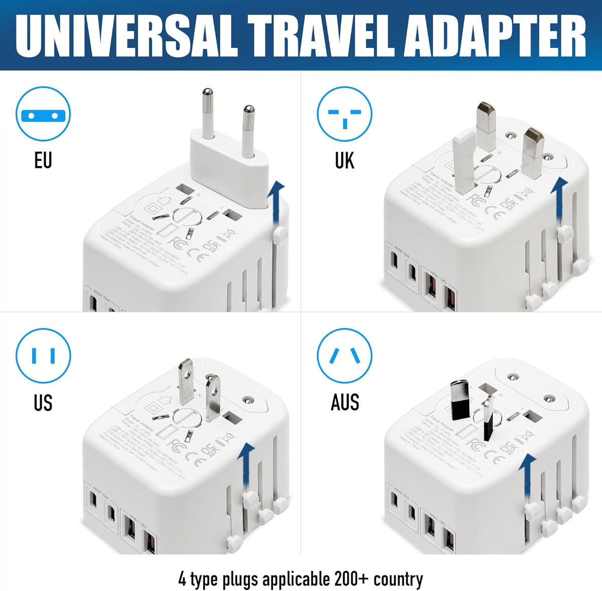 Universal Travel Adapter | Cruise Approved & Worldwide Compatible ...