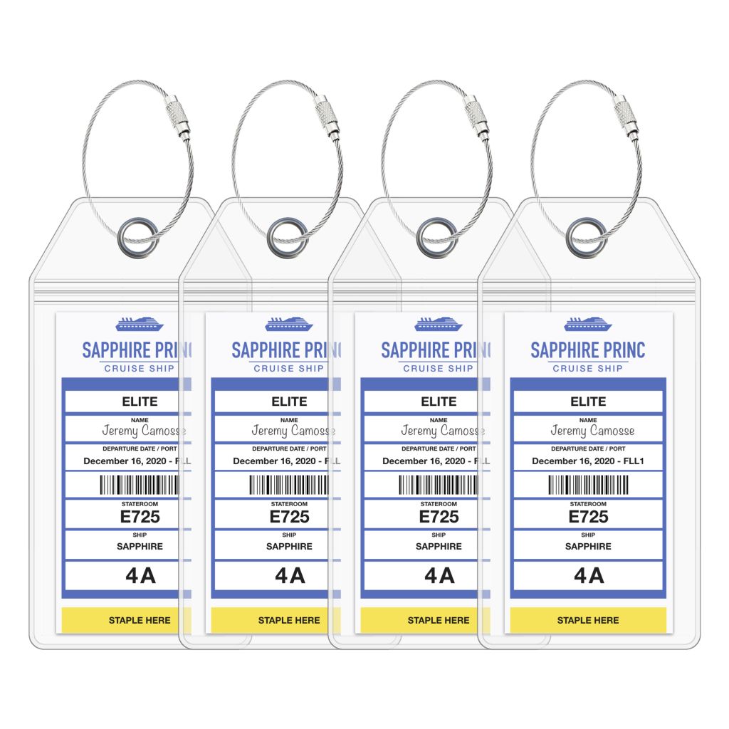 Princess Cruise Luggage Tags [4 Pack] Fits all Princess Ships – Cruise On